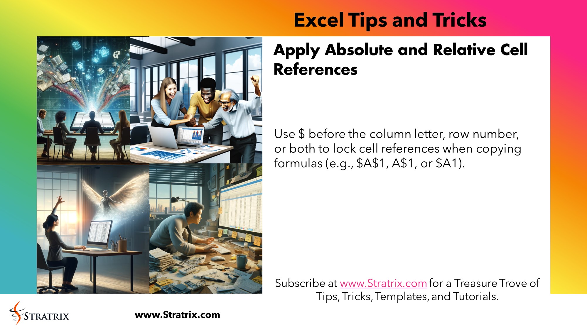 Apply Absolute and Relative Cell References