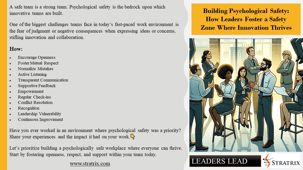 Building Psychological Safety: How Leaders Foster a Safety Zone Where ...