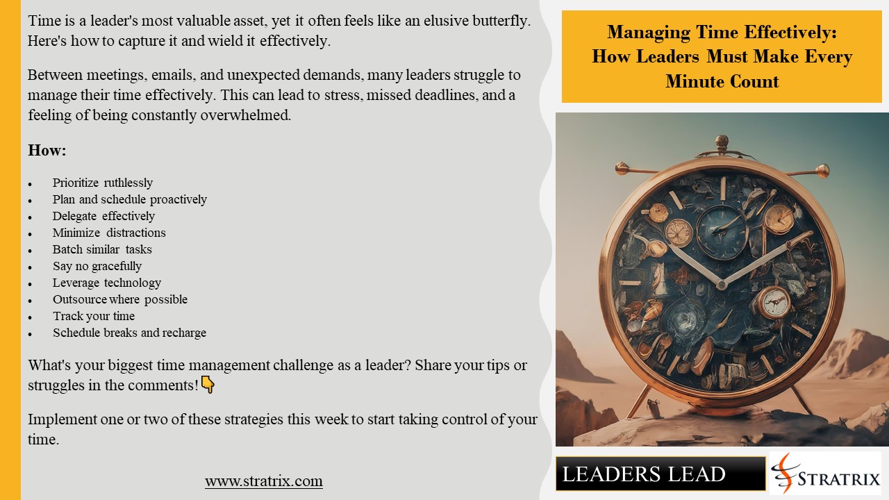 Managing Time Effectively: How Leaders Must Make Every Minute Count