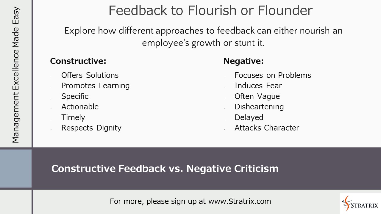 Constructive Feedback vs. Negative Criticism